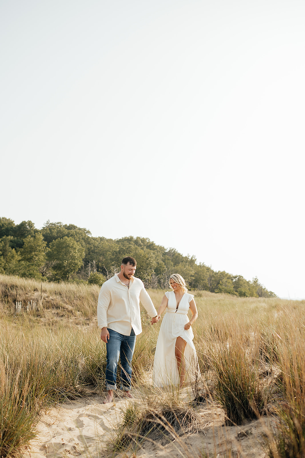Indiana Dunes State Park Beach Engagement Photos - Kim Kaye Photography
