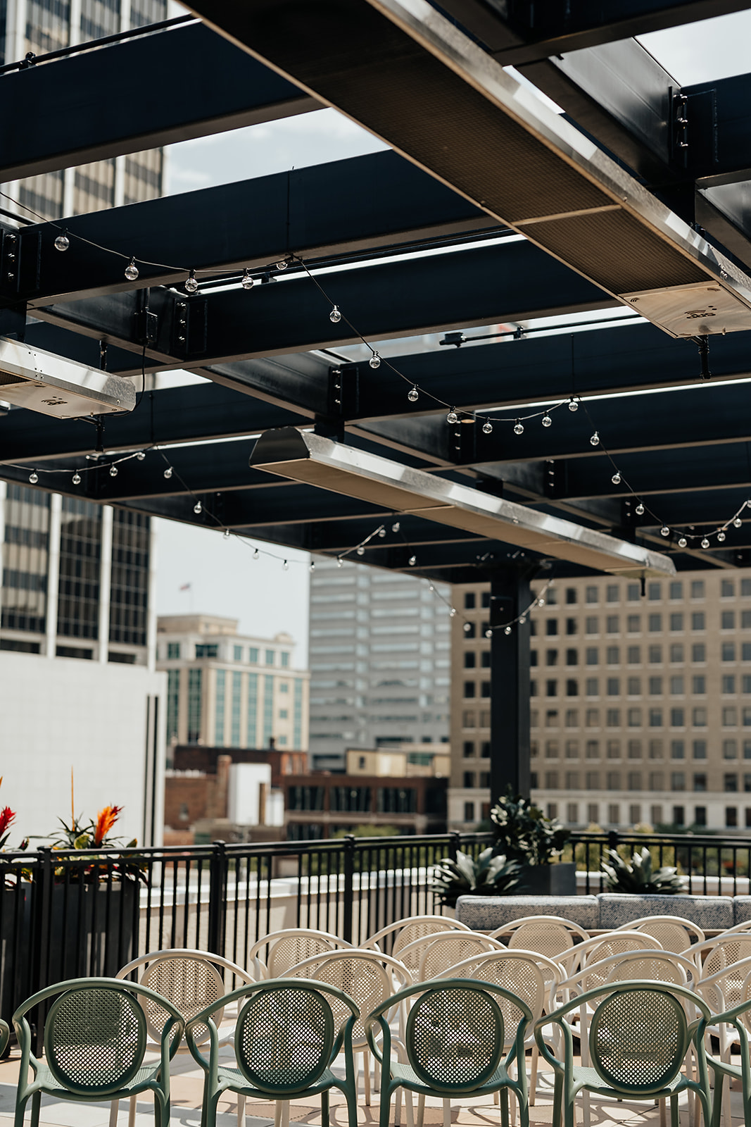 Epic Rooftop Wedding in Downtown Indiana